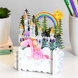 Alljoy Design Princess and Castle 3D Pop Up Card | Temptation Gifts