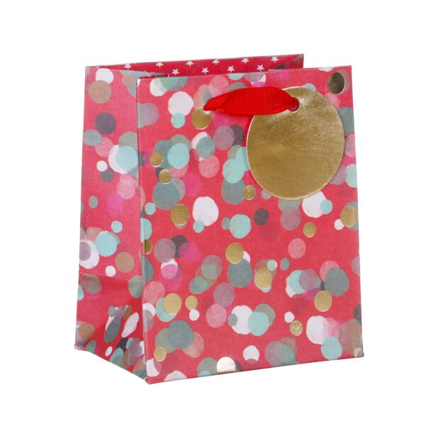 Glick Stephanie Dyment Christmas Fizz Extra Small Christmas Gift Bag ...