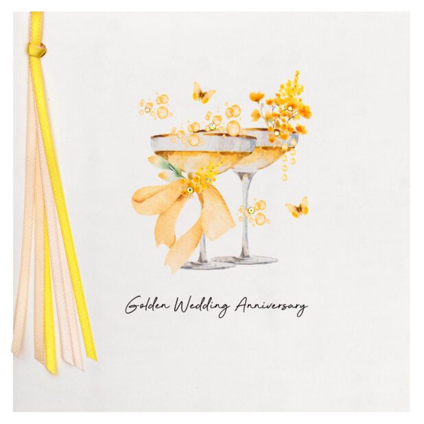 Five Dollar Shake Bubbles Luxury Golden Wedding Anniversary Card ...
