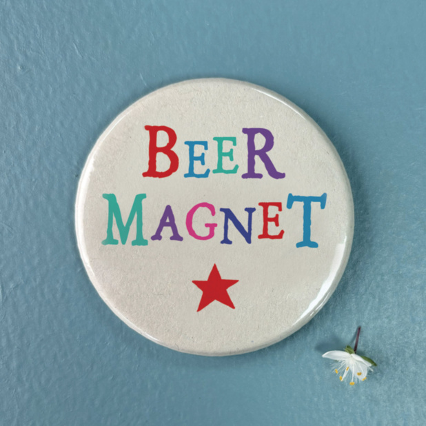 East of India Wobbly Words ‘Beer Magnet’ Bottle Opener | Temptation Gifts