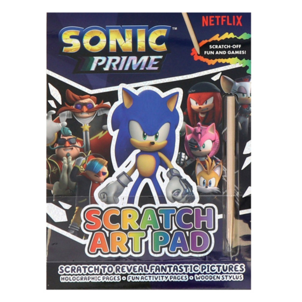 Sonic Prime Scratch Art Pad | Temptation Gifts