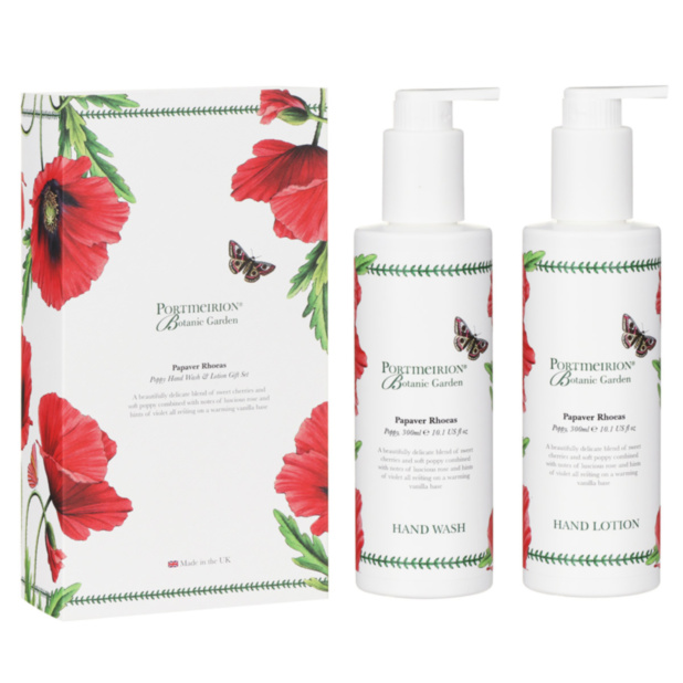 Botanic Garden Poppy Hand Wash & Lotion Gift Set | Temptation Gifts
