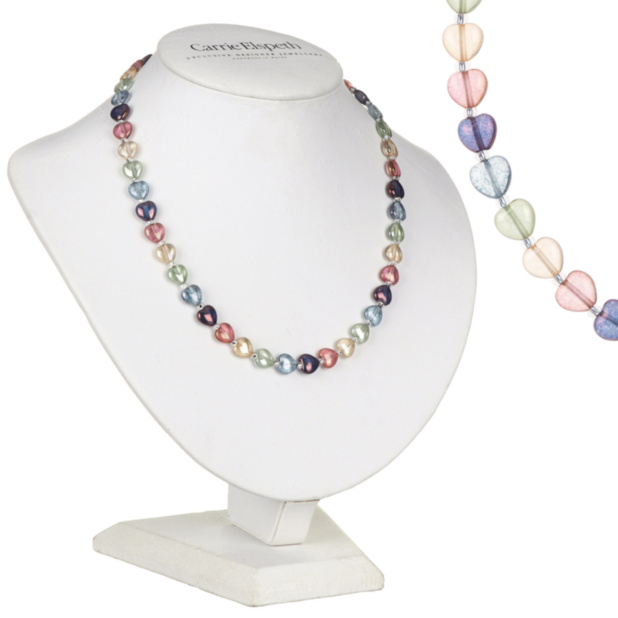 Carrie Elspeth Rainbow Lustre Hearts Full Necklace | Temptation Gifts