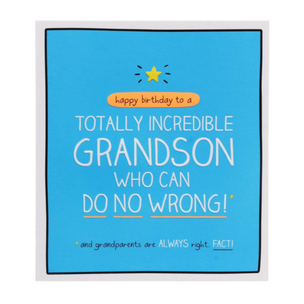 Happy Jackson Totally Incredible Grandson Birthday Card | Temptation Gifts