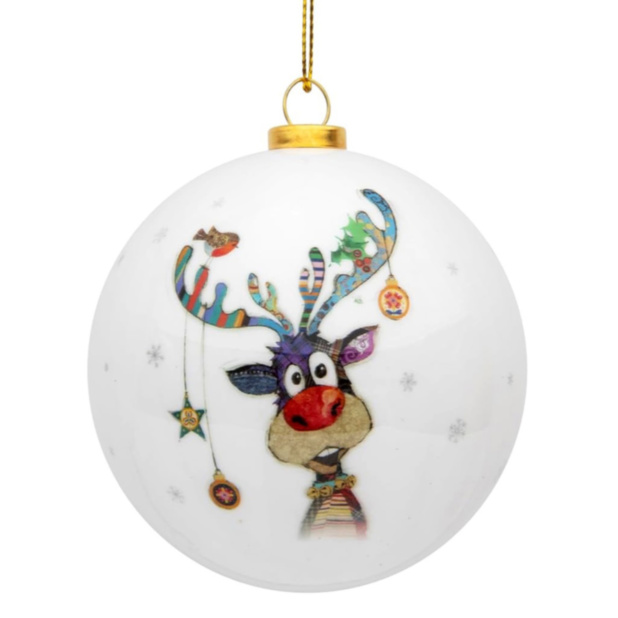 Bug Art Christmas Rudolf Reindeer Bauble | Temptation Gifts