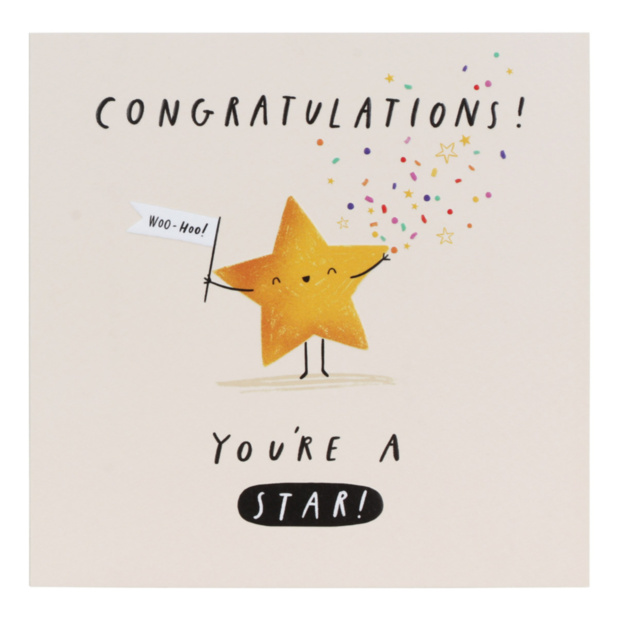 Paperlink Star Congratulations Card | Temptation Gifts