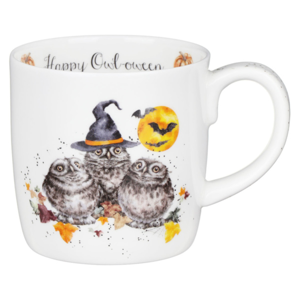 Wrendale Designs ‘Happy Owl-O-Ween’ Owl Large Fine Bone China Halloween ...