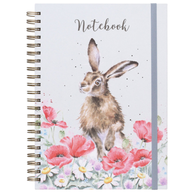 Wrendale Designs ‘Field of Flowers’ Hare Spiral Bound A4 Notebook ...
