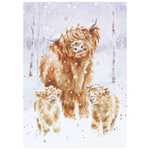 Wrendale Designs ‘A Highland Christmas’ Highland Cows Advent Calendar ...